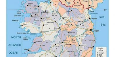 Irsko - Eire mapa - Mapy Irsko - Eire (Severní Evropa - Evropa)